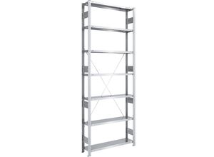 4250623790161 - eurokraft pro Schwerlast-Steckregal verzinkt Regalhöhe 3000 mm Grundregal BxT 1000 x 300 mm