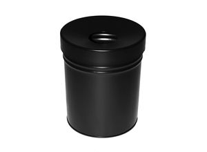 4260058004498 - Abfallbehälter selbstlöschend Volumen 30 l HxØ 415 x 344 mm schwarz kaiserkraft