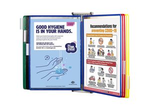 3377994145091 - Antimikrobielle Wandsichttafel Komplettset inkl 10 Klarsichttafeln DIN A4 Tarifold