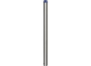 4050576114669 - Urbanus - Edelstahlsperrpfosten rund Durchm 76 mm herausnehmbar aus Bodenhalterung ohne Verriegelung mit Kettenkopf