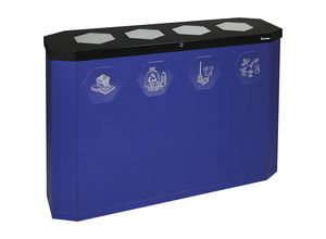 4031068180522 - Wertstoffsammler Sixco swing Volumen 4 x 45 l ultramarinblau kaiserkraft
