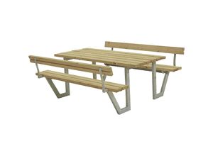 5703393745163 - Gruppensitzbank für 6 Personen zertifiziertes Nadelholz braun mit Lehne kaiserkraft