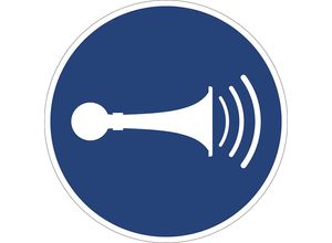 4061466042078 - Gebotskennzeichen Akustisches Signal geben VE 10 Stk Folie Ø 200 mm kaiserkraft