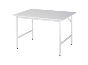 4040376152992 - Arbeitstisch höhenverstellbar Gestell 30 x 30 mm melaminharzbeschichtete Platte BxT 1250 x 1000 mm lichtgrau RAU