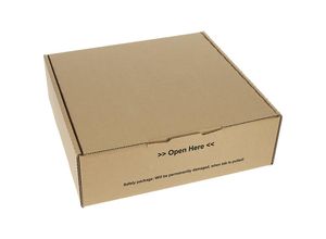 4251924727474 - Klappbox mit Sicherheitsverschluss braun VE 20 Stk Innen-LxBxH 300 x 300 x 100 mm terra