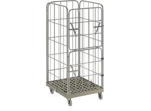 4260316441751 - Rollbehälter MODULAR Kunststoff-Rollplatte Gitter 4-seitig Platte grau kaiserkraft