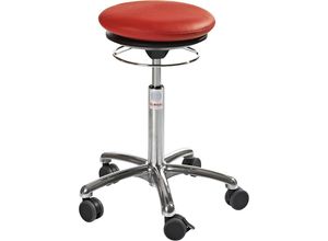5710320003999 - Hocker mit Luftkissensitz Kunstlederbezug rot kaiserkraft