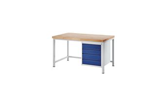 4040376981646 - Werkbank Gestellbauweise 4 Schubladen Größe L Tiefe 900 mm Breite 1500 mm RAU
