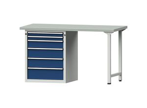 4014641032036 - Werkbank Gestellbauweise Serie V 6 Schubladen Stahlblechbelagplatte ANKE