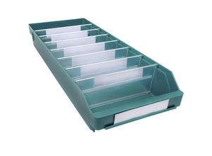 4250621500366 - Regalkasten aus hochschlagfestem Polypropylen grün LxBxH 600 x 240 x 95 mm VE 15 Stk STEMO