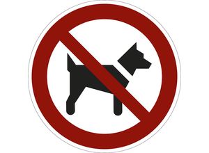4061466042900 - Verbotszeichen Mitführen von Hunden verboten VE 10 Stk Folie Ø 200 mm kaiserkraft