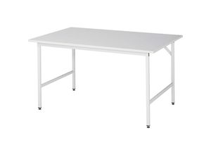4040376153005 - Arbeitstisch höhenverstellbar Gestell 30 x 30 mm melaminharzbeschichtete Platte BxT 1500 x 1000 mm lichtgrau RAU