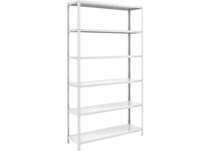 4061753023025 - eurokraft pro Schraubregal Bauart leicht kunststoffbeschichtet Regalhöhe 2500 mm Bodenbreite 1300 mm Tiefe 500 mm Grundregal