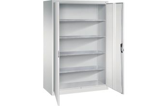 4069361417441 - Werkstatt-Flügeltürschrank HxBxT 1950 x 1200 x 600 mm lichtgrau   lichtgrau C+P