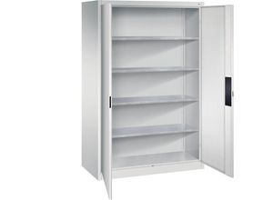 4067521591291 - Werkstatt-Schwerlastschrank Breite 1200 mm Tiefe 600 mm Tür lichtgrau C+P