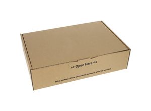 4251924727481 - Klappbox mit Sicherheitsverschluss braun VE 20 Stk Innen-LxBxH 380 x 260 x 100 mm terra