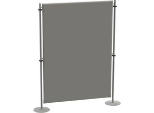 4061753277947 - eurokraft pro Akustik-Trennwand Textil Grundelement BxT 1200 x 280 mm grau