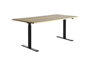 4014296873848 - Sitz-Steh-Schreibtisch E-Table TTS18080SA elektrisch höhenverstellbar 70-120cm (H) 180cmx80cm (BxT) rechteckig ahorn   Schwa