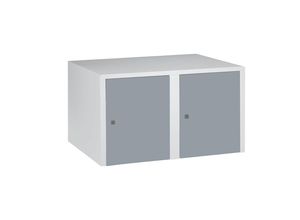 4250618251073 - Aufsatzschrank München 2 Abteile silbergrau Breite 800 mm Wolf