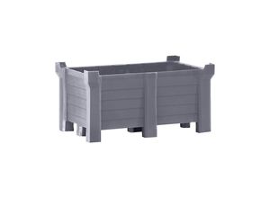 4055661013858 - Transport- und Stapelbehälter aus PE Auflast 2500 kg LxB 1200 x 800 mm grau kaiserkraft