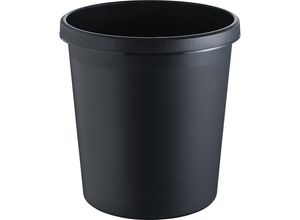 4012086052510 - helit Papierkorb aus Polyethylen Volumen 18 l HxØ 320 x 310 mm schwarz VE 15 Stk