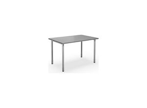 4061753261939 - Mehrzwecktisch DUO-C gerade Platte HxT 700 - 800 x 800 mm Breite 1200 mm lichtgrau silber kaiserkraft