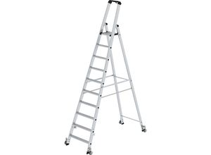 4031405411104 - MUNK Günzburger Steigtechnik 41110 Aluminium Stufen-Stehleiter Arbeitshöhe (max) 45 m