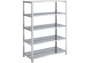4250623742702 - Akten-Schraubregal verzinkt Regalhöhe 1500 mm doppelseitig Grundregal Breite x Tiefe 1000 x 600 mm hofe