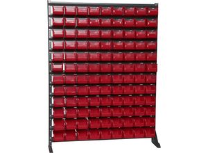 4021508567204 - Kleinteileregal Breite 1020 mm mit Sichtlagerkästen HxT 1320 x 200 mm kaiserkraft