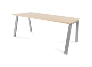 8427951005618 - Schreibtisch BLANCA Höhe 740 mm Gestell A-Form BxT 1800 x 800 mm Buche-Dekor   grau kaiserkraft