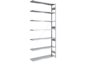 4061753027764 - eurokraft pro Schwerlast-Steckregal verzinkt Regalhöhe 3000 mm Anbauregal BxT 1300 x 400 mm