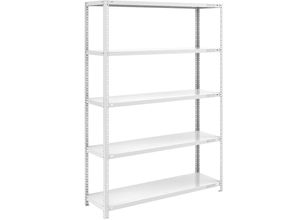 4061753023001 - eurokraft pro Schraubregal Bauart leicht kunststoffbeschichtet Regalhöhe 2000 mm Bodenbreite 1300 mm Tiefe 500 mm Grundregal