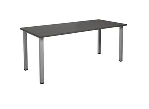 4061753264626 - Mehrzwecktisch DUO-U gerade Platte Tiefe 800 mm Breite 1800 mm dunkelgrau silber kaiserkraft