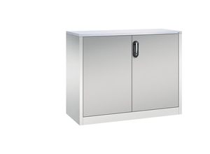 4064615321505 - ACURADO Akten-Sideboard 2 Ordnerhöhen HxBxT 1000 x 1200 x 500 mm lichtgrau   weißaluminium C+P