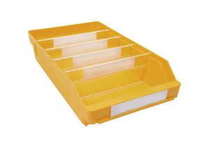 4250621501561 - Regalkasten aus hochschlagfestem Polypropylen gelb LxBxH 400 x 240 x 95 mm VE 15 Stk STEMO