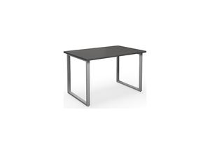 4061753262646 - Mehrzwecktisch DUO-O gerade Platte Tiefe 800 mm Breite 1200 mm dunkelgrau   silber kaiserkraft