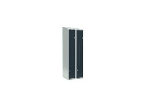 7042423052214 - Z-Spind Fydor 2 Abteile lichtgrau   grau B 600 mm 2 Abteile schräge Dachform Vorhängeschloss kaiserkraft