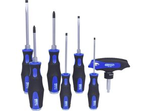 4042146195864 - ERGOTORQUEmax Schlagkappen-Schraubendreher-Satz 2-Komponentengriff 7 Teile KS Tools