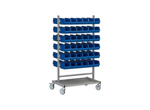 4061753274748 - Werkzeug- und Materialwagen mit 12 Kästenschienen LxBxH 925 x 610 x 1650 mm kaiserkraft