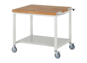 4061753265487 - eurokraft pro Fahrbare Werkbank Serie 8000 Gestellbauweise 1 Ablageboden BxT 1000 x 900 mm