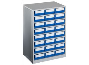 4009292809328 - Schubladenmagazin Gehäuse-Traglast 240 kg HxBxT 862 x 600 x 417 mm 24 Schubladen Schubladen blau kaiserkraft