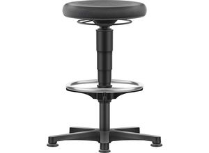 4016849952727 - Allround Hocker Supertec mit Bodengleitern und Fußring Flexring grau