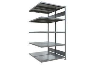 4061753013064 - eurokraft pro Steckregal doppelreihig Fachboden-BxT 1300 x (2 x 600) mm verzinkt Höhe 2000 mm Anbauregal