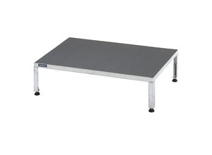 4054666008692 - eurokraft pro Arbeitsplattform Höhenverstellbereich 255 - 320 mm mit Siebdruckplatte Plattform LxB 910 x 610 mm feuerverzinkt