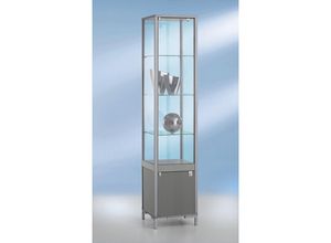 4260222860479 - LINK Säulenvitrine 3 Böden mit Unterschrank HxBxT 1860 x 400 x 400 mm kaiserkraft