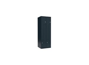 7042424834697 - Z-Spind Fydor 2 Abteile grau B 600 mm 2 Abteile flache Dachform Vorhängeschloss kaiserkraft