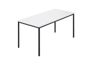 4250709201512 - Rechtecktisch Vierkantrohr beschichtet BxT 1500 x 800 mm weiß   anthrazit kaiserkraft