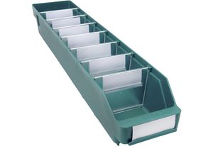 4250621500359 - Regalkasten aus hochschlagfestem Polypropylen grün LxBxH 600 x 118 x 95 mm VE 30 Stk STEMO