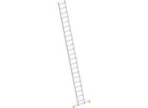 4035209965719 - Alu-Anlegeleiter mit Sprossen Breite 450 mm 22 Sprossen inkl Traverse Layher