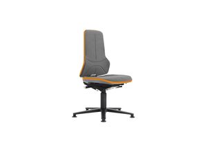 4016849565866 - NEON Arbeitsdrehstuhl Gleiter Synchronmechanik Supertec Flexband orange bimos
